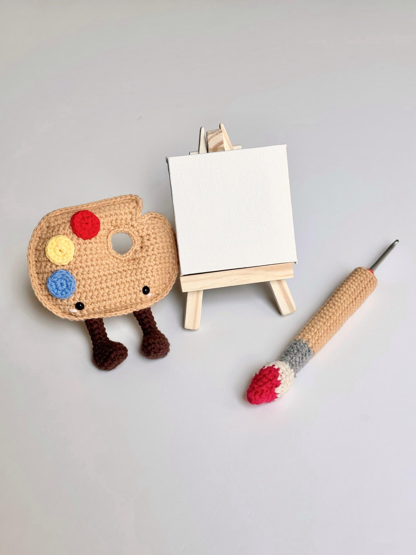 Crochet Paint Palette & Paintbrush Amigurumi Pattern (digital PDF ...