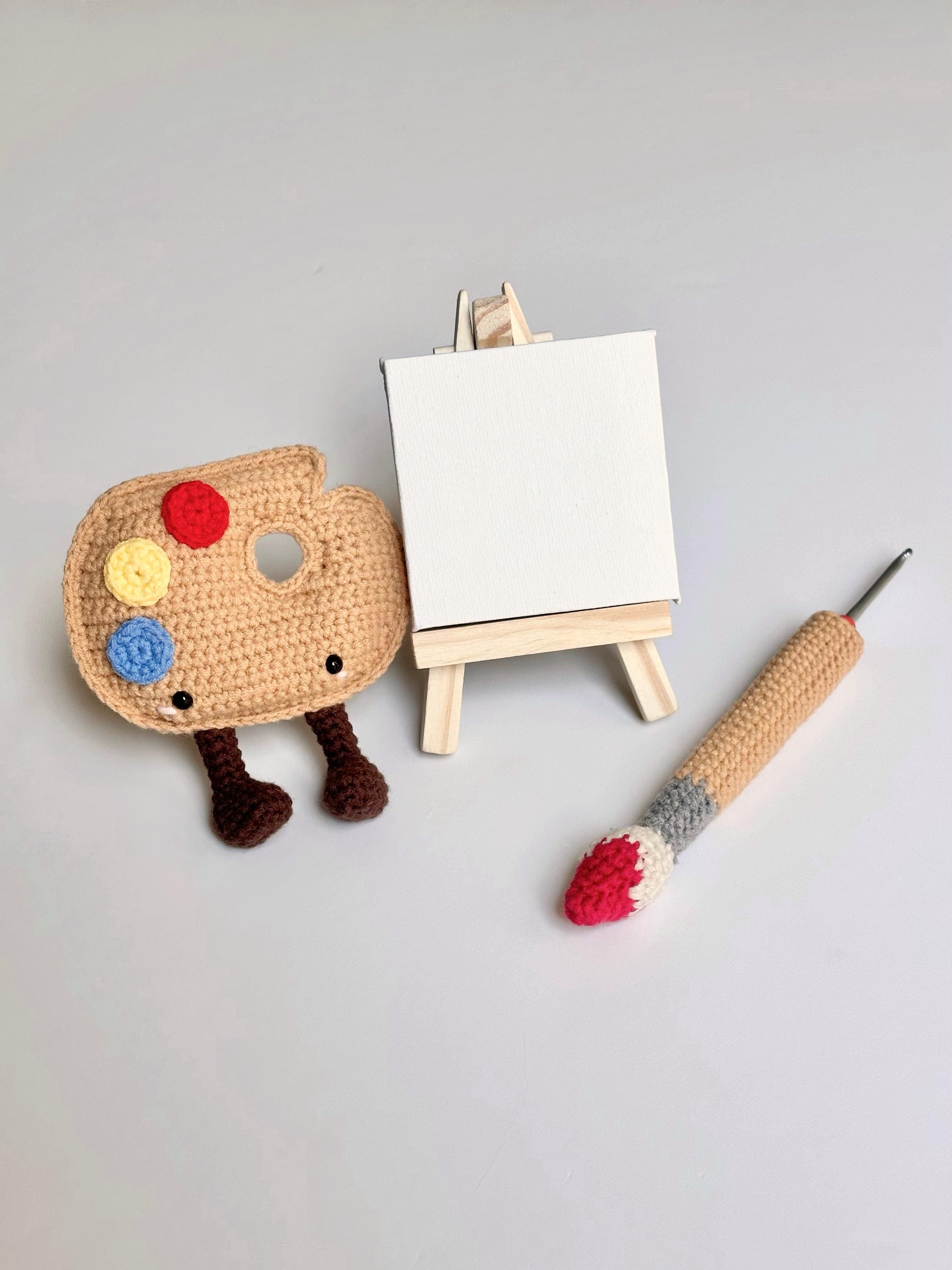 Crochet Paint Palette & Paintbrush Amigurumi Pattern (digital PDF ...