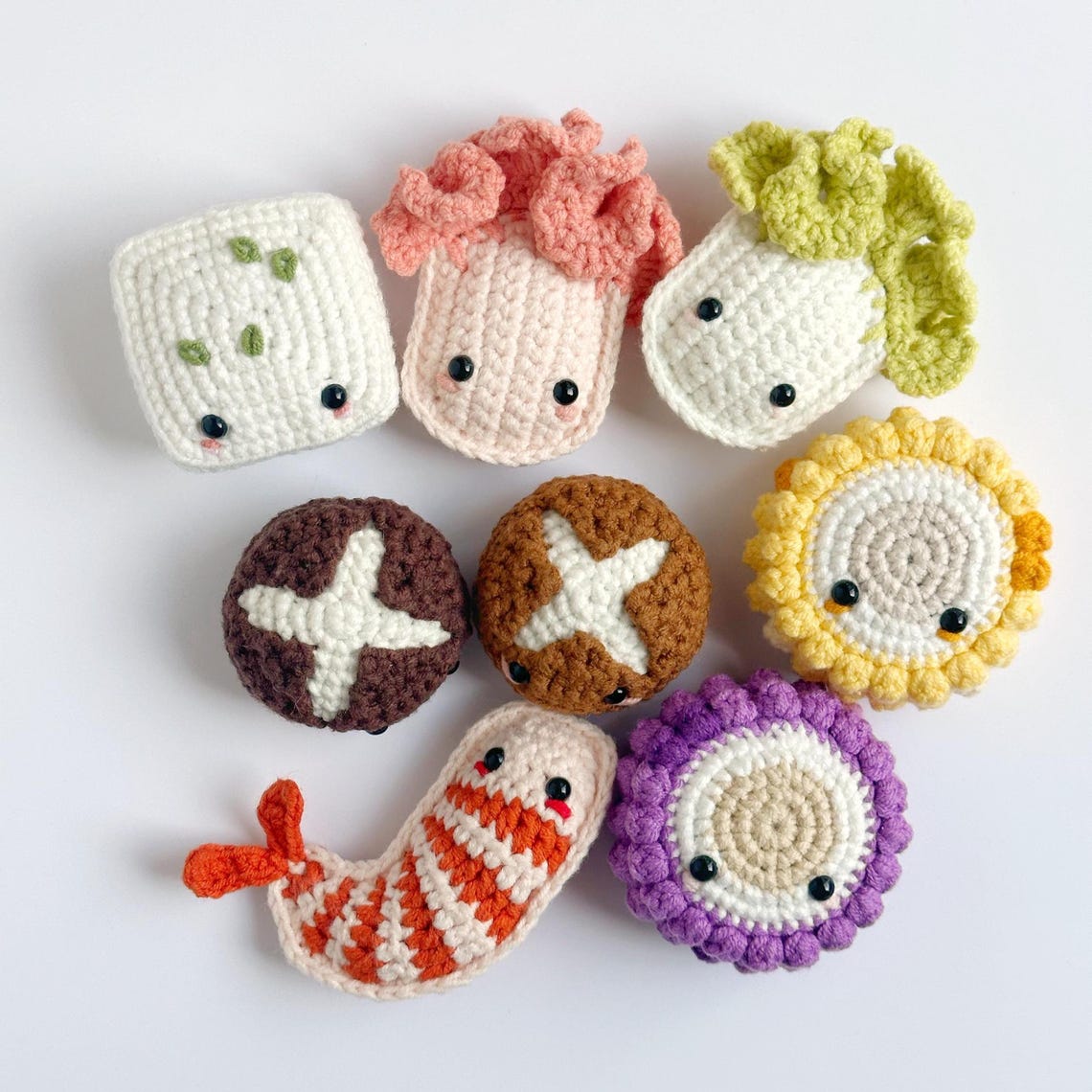 Crochet 5 Mini Munchies - Hot Pot Ingredients Pattern (digital PDF ...