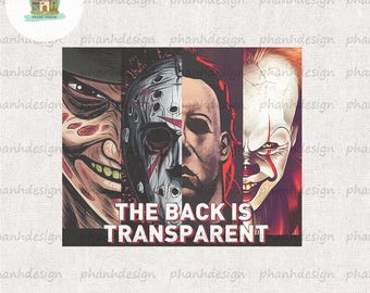 Horror Characters Sublimation Png, Movie Halloween, Horror Movie Png ...
