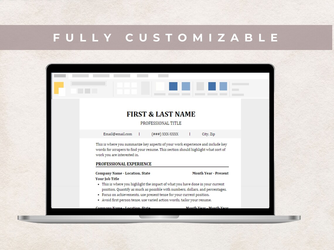 Harvard-style Professional Resume Template | ATS Friendly | Perfect for ...