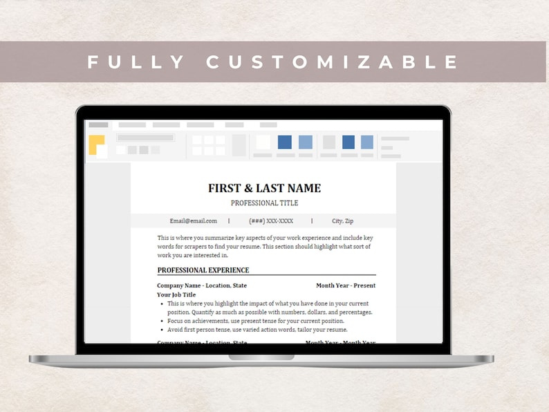 Harvard-style Professional Resume Template ATS Friendly Perfect for IT ...