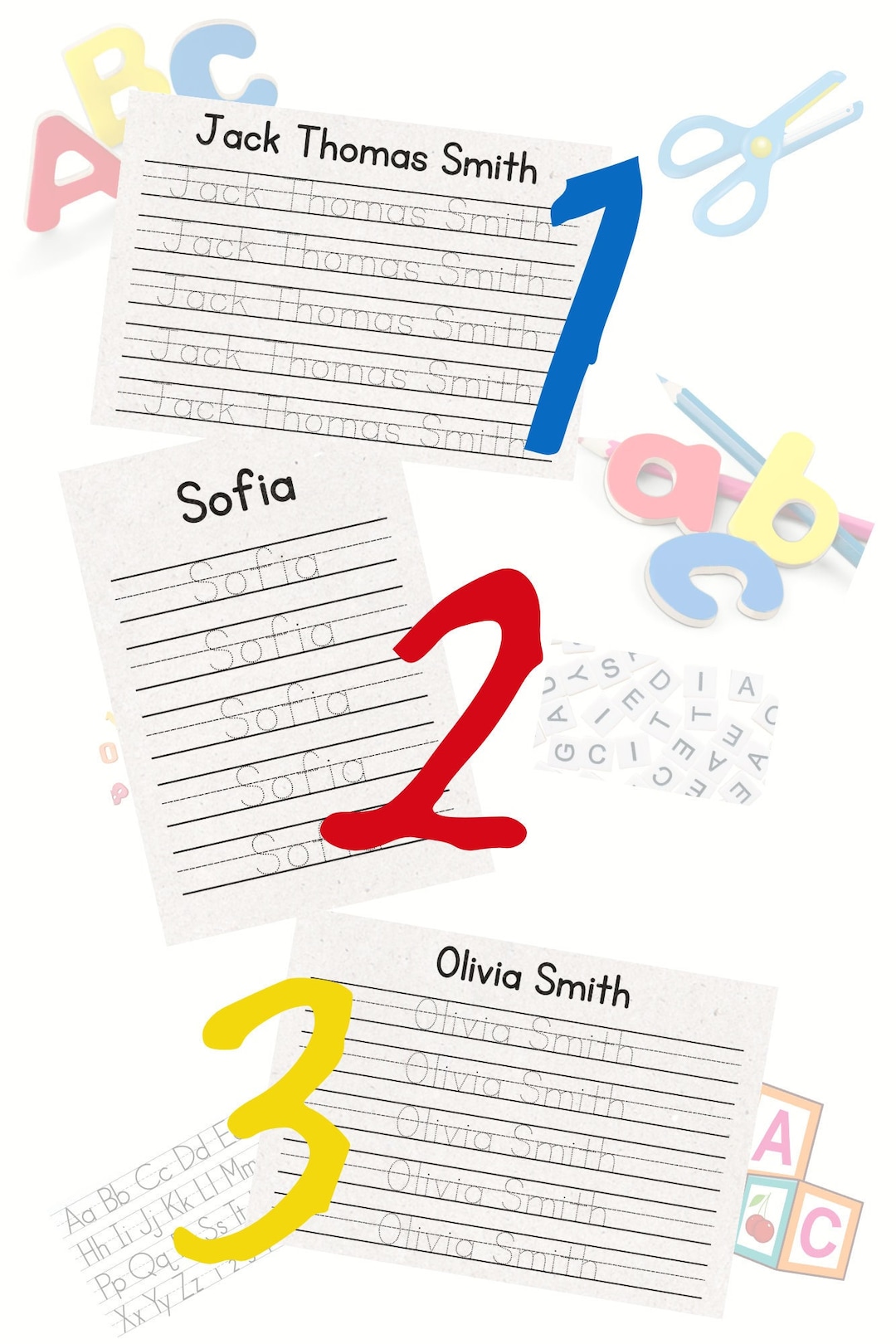 Custom Name Tracing, Practice Writing My Name, Handwriting Tracing ...