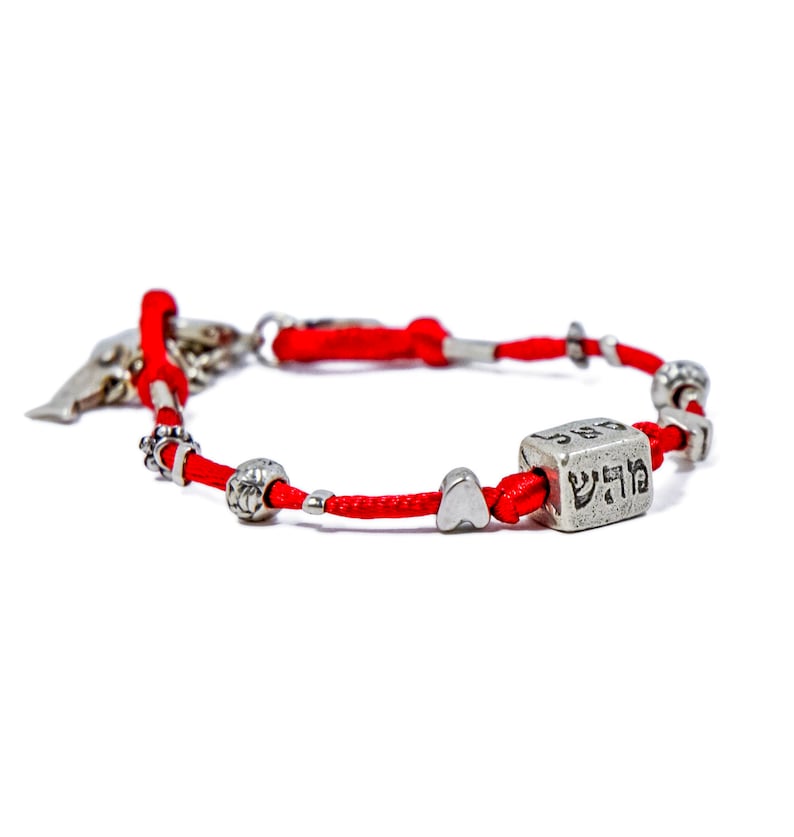Red Kabbalah Cube Charm Bracelet With Lucky Charms for Good - Etsy