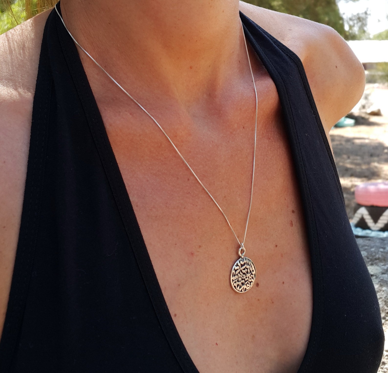 Shema Israel Pendant Sterling Silver Charm Unisex Design - Etsy