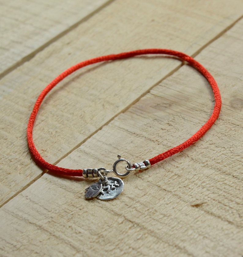 Red String Protection & Positive Energy Anklet Hamsa Anklet - Etsy