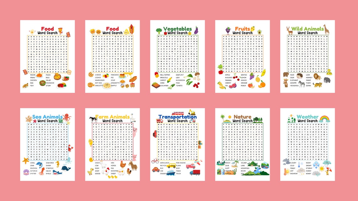 Word Search Printable, Kids Puzzles, Word Search Worksheets, Printable ...