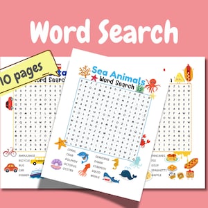 Word Search Printable, Kids Puzzles, Word Search Worksheets, Printable ...
