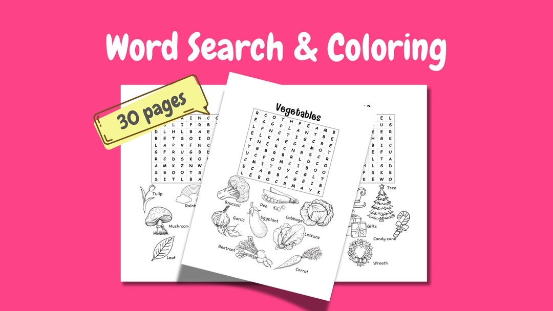 30 Printable Word Search, Kids Puzzles, Kids Coloring Pages, Printable ...