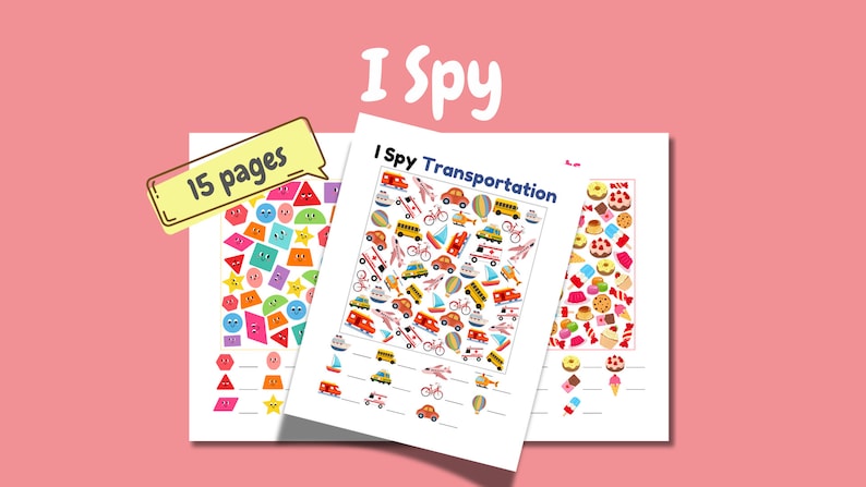 I Spy Printable Game: Kids Activity, Counting Games (digital Download ...