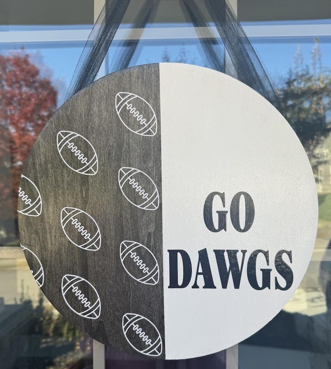 Go Dawgs Sign, UGA, Go Dawgs, Welcome, Bulldogs, Front Door Sign, Door ...