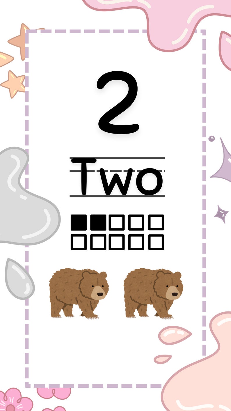 1-10 Children Number Cards Counting Practice for Classroom, Printable ...