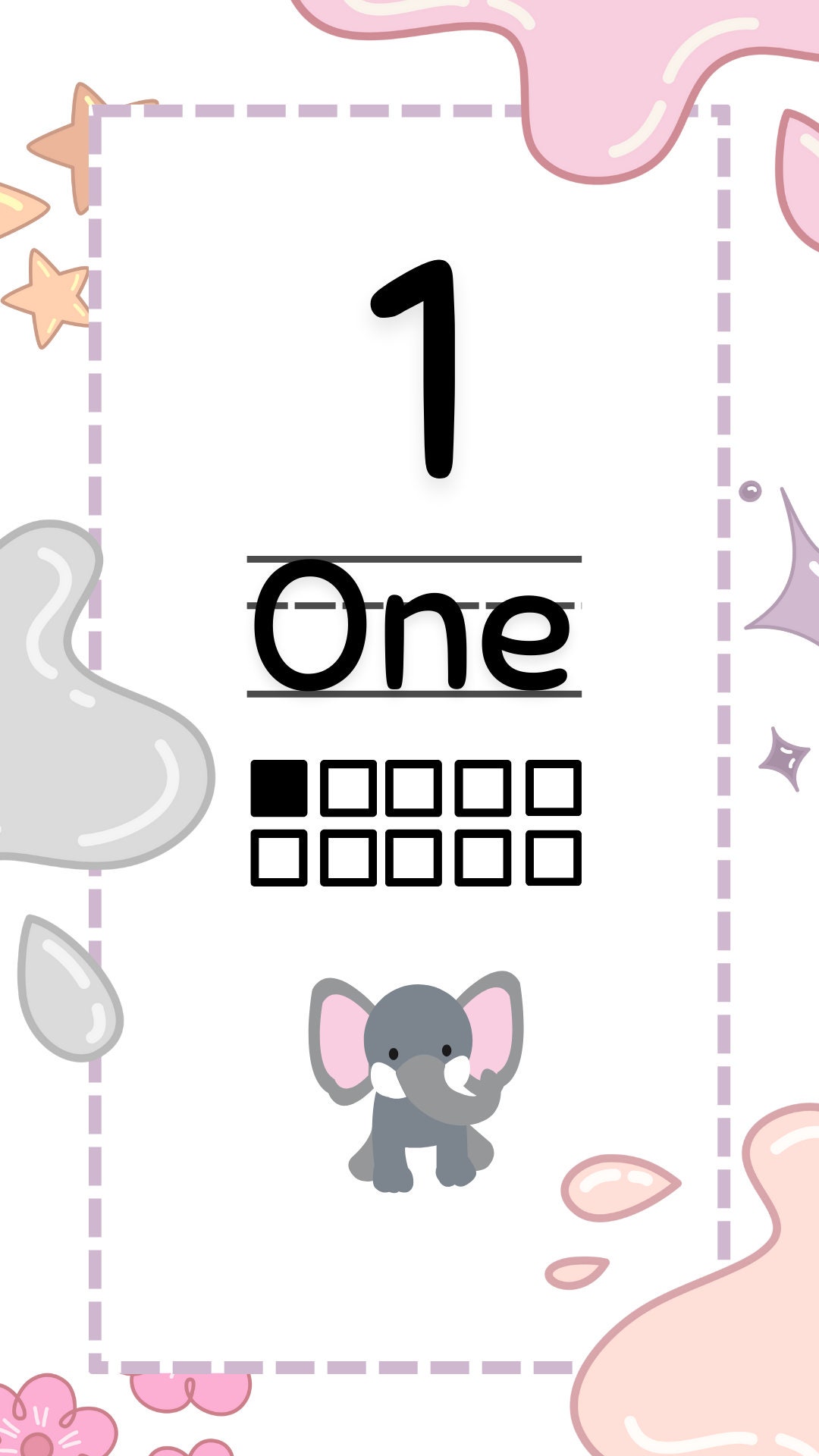 1-10 Children Number Cards Counting Practice for Classroom, Printable ...