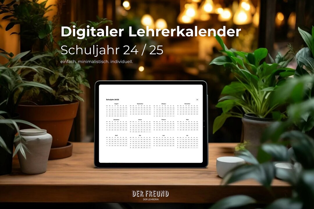 Digital Teacher Planner 24/25 | German | Minimalistic, Simple & Ideal ...