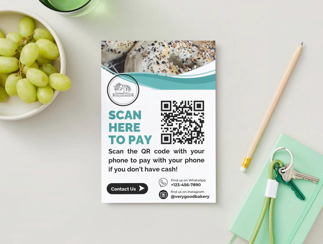 Scan to Pay Flyer Canva Template - Etsy