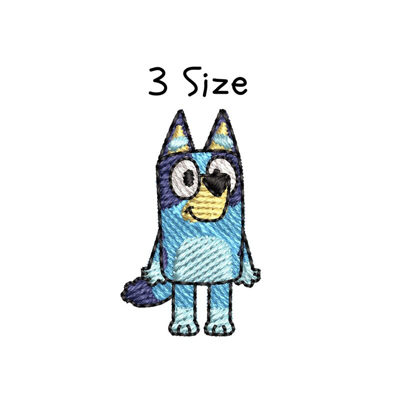 Bluey Embroidery Design, File, 3 Sizes, Bluey Machine Embroidery ...