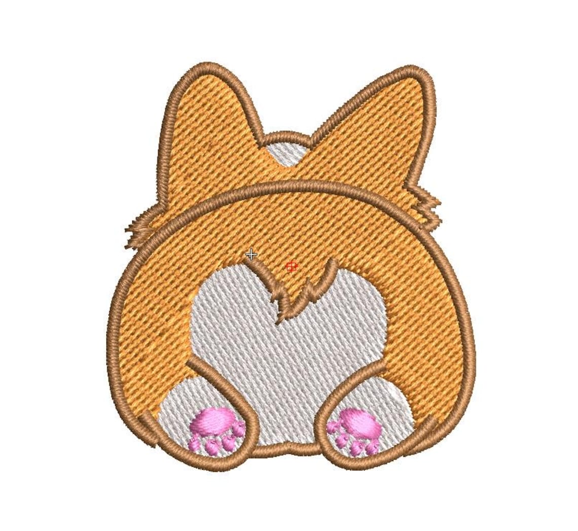 Corgi Embroidery Design, Cartoon Dog Butt, 3 Sizes (digital Download ...