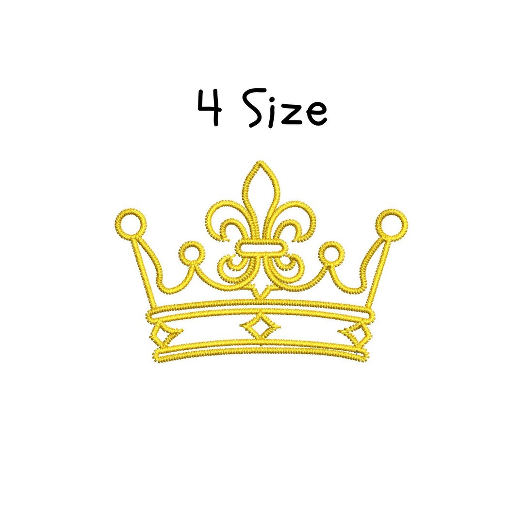 Crown Embroidery Design, 4 Sizes (digital Download) - Etsy