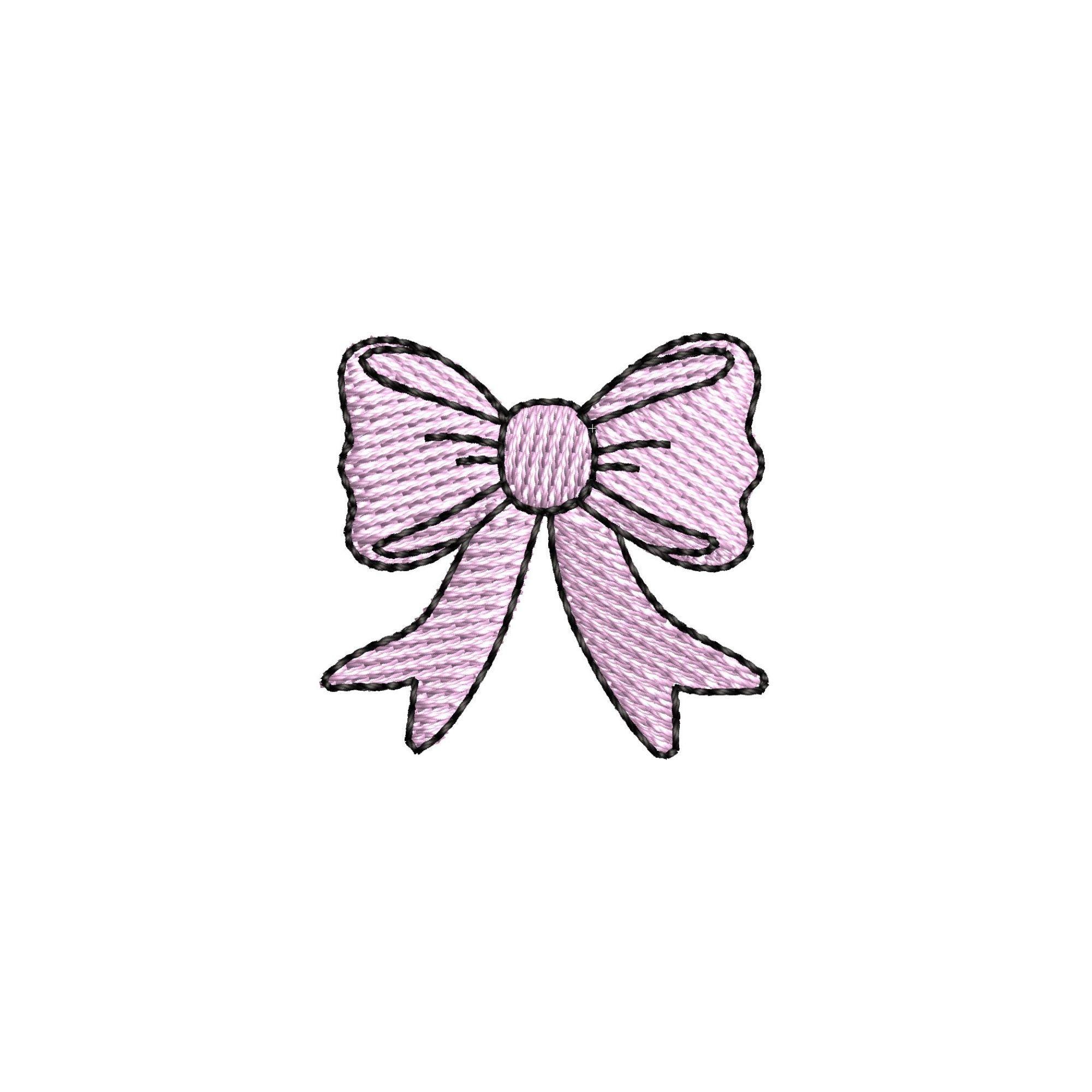 Bow Embroidery Design, File, 5 Sizes, Bow Machine Embroidery Designs ...