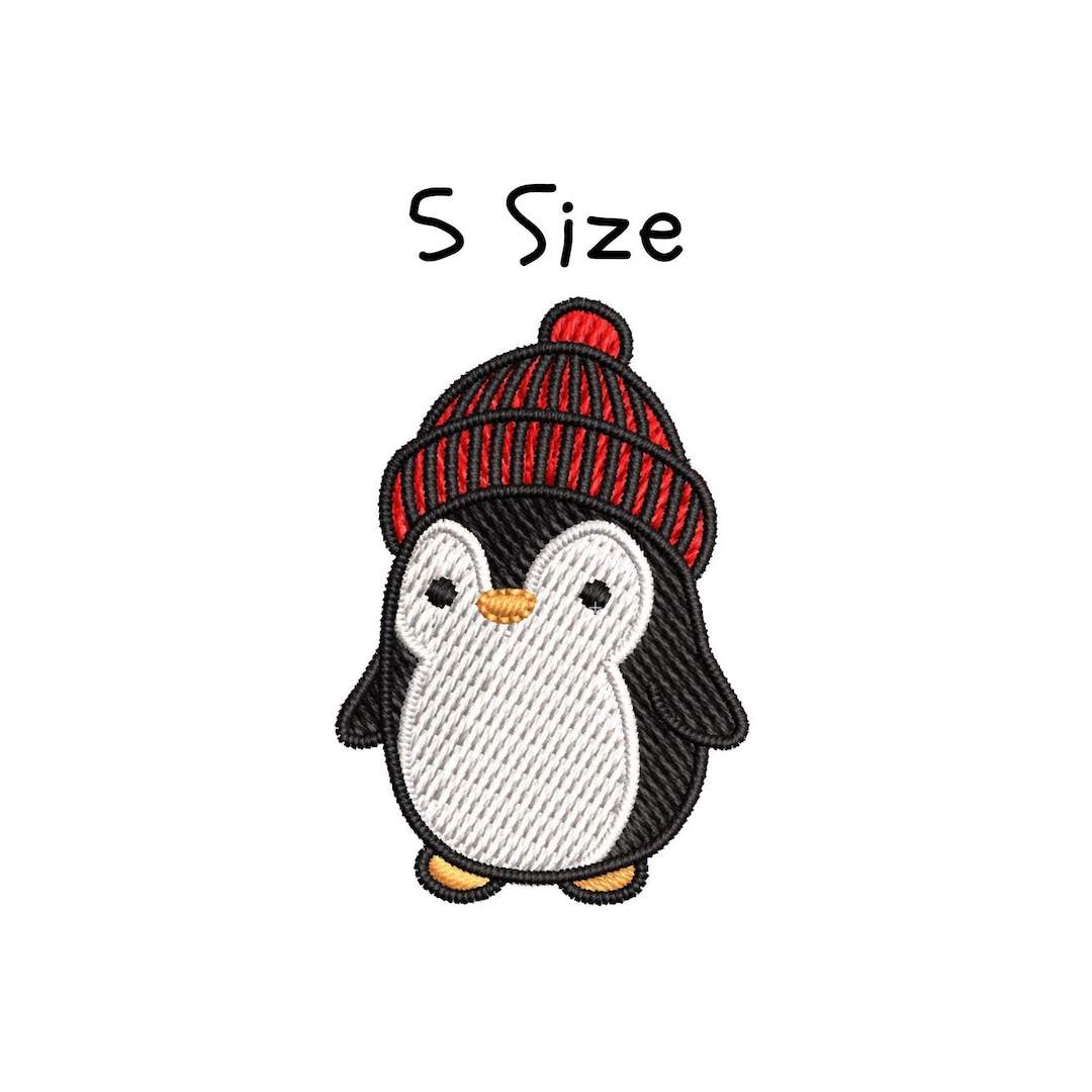 Penguin Embroidery Design, File, 5 Sizes, Penguin Machine Embroidery ...