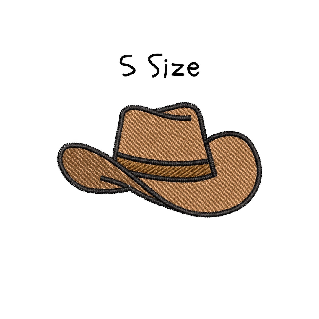 Cowboy Hat Embroidery Design: 5 Sizes, 3 Colors (instant Download) - Etsy