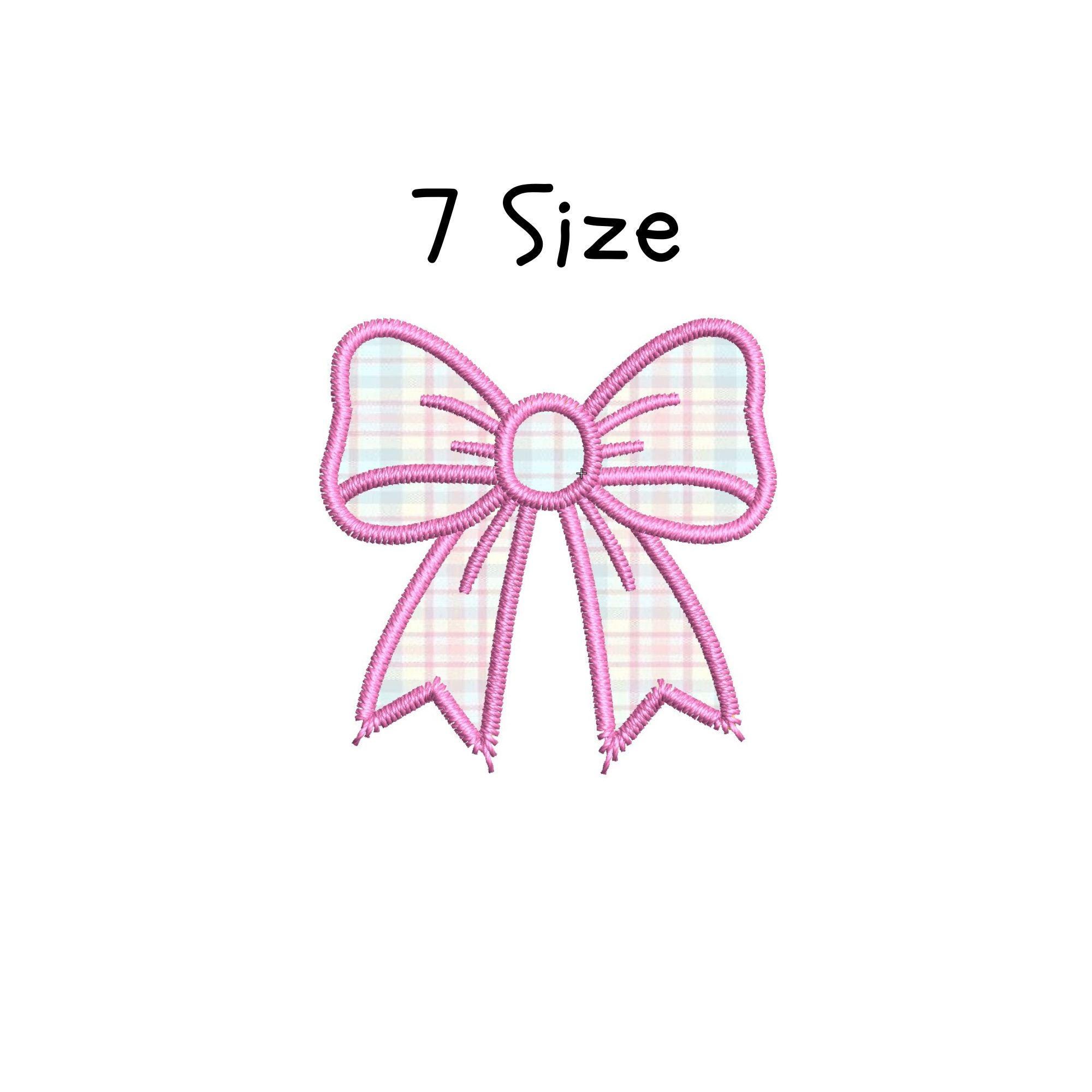 Bow Applique Embroidery Design: 7 Sizes (digital Download) - Etsy