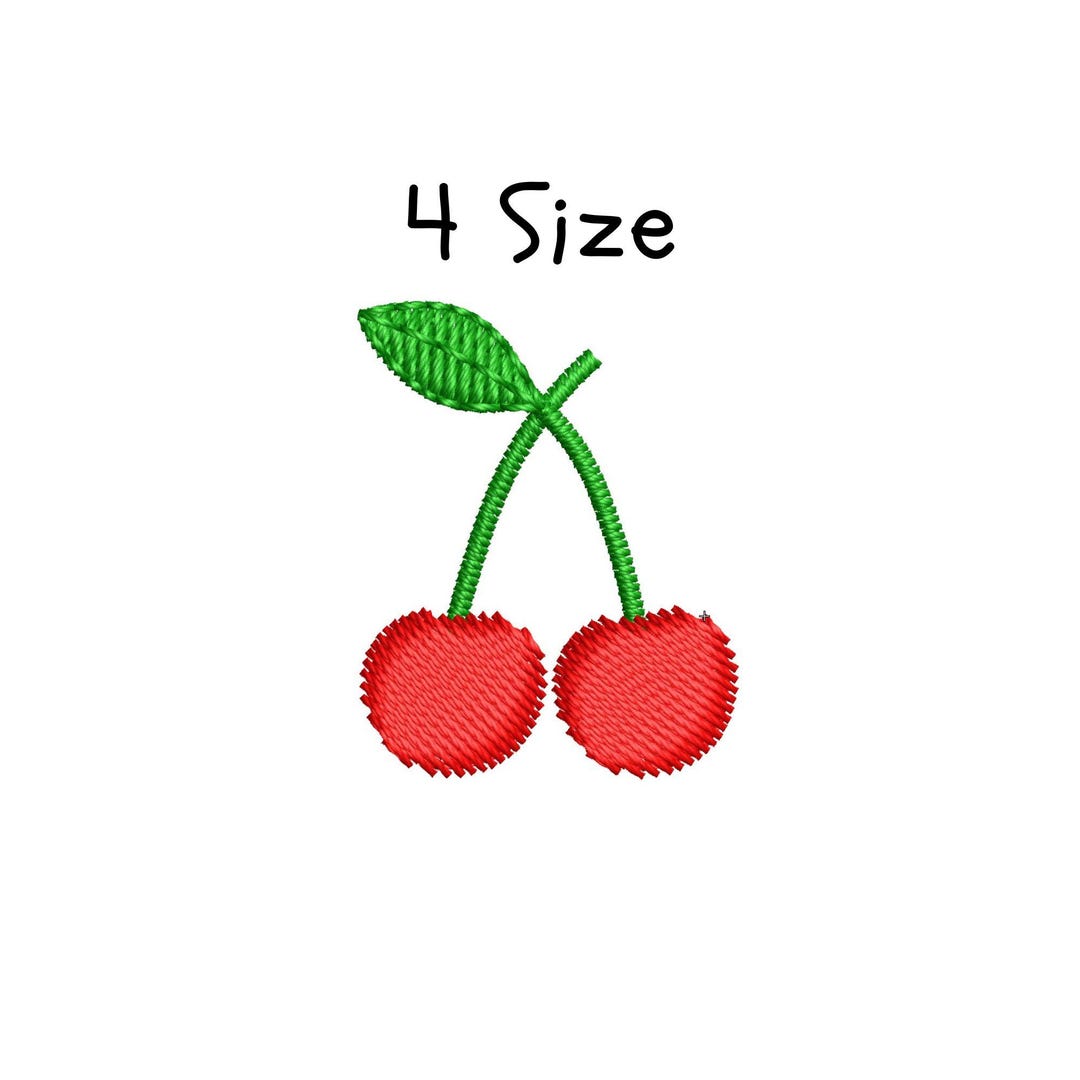 Cherries Embroidery Design, File, 4 Sizes, Cherries Machine Embroidery ...