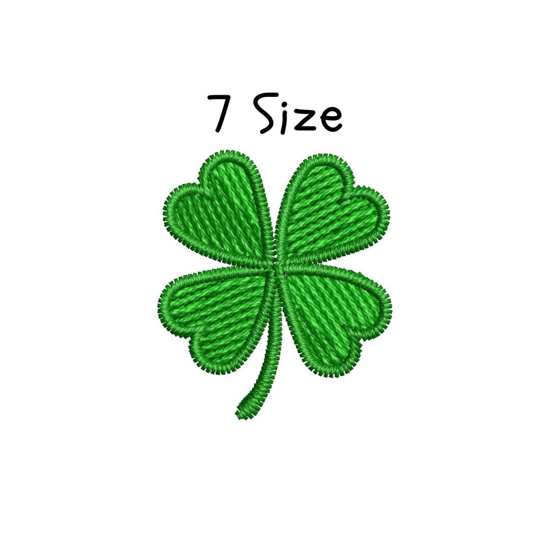 Four Leaf Clover Embroidery Design, File, 7 Sizes, Four Leaf Clover ...