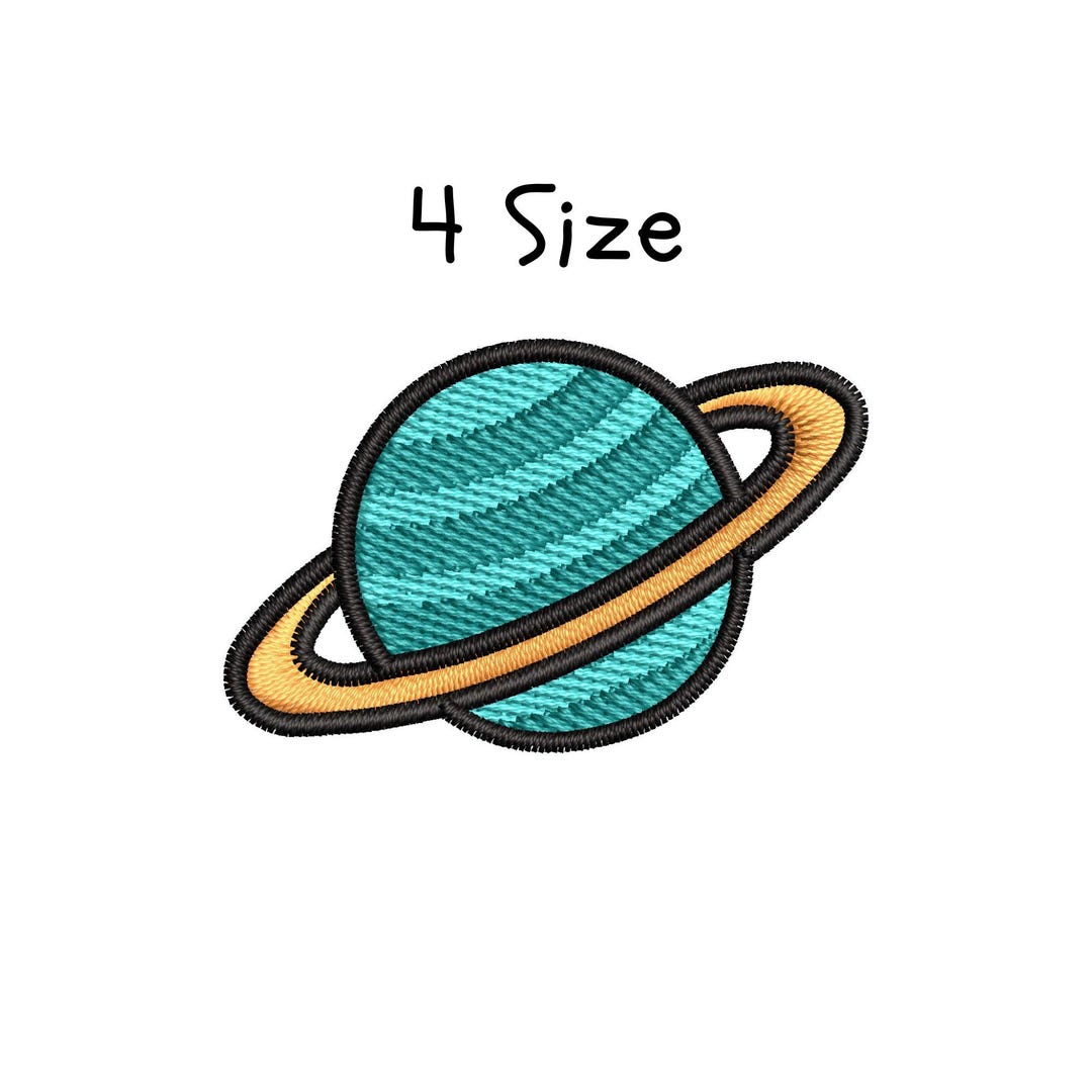 Saturn Machine Embroidery Design: 4 Sizes (instant Download) - Etsy