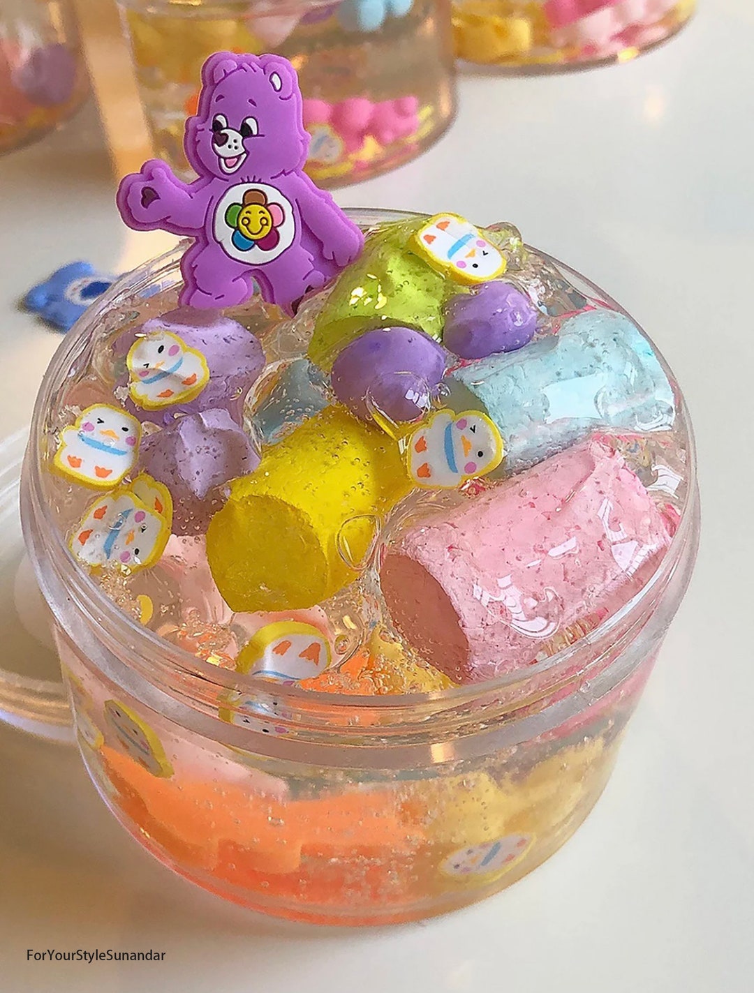 Transparent Slime,bear Slime,rainbow Candy Slime,dopamine Slime ...