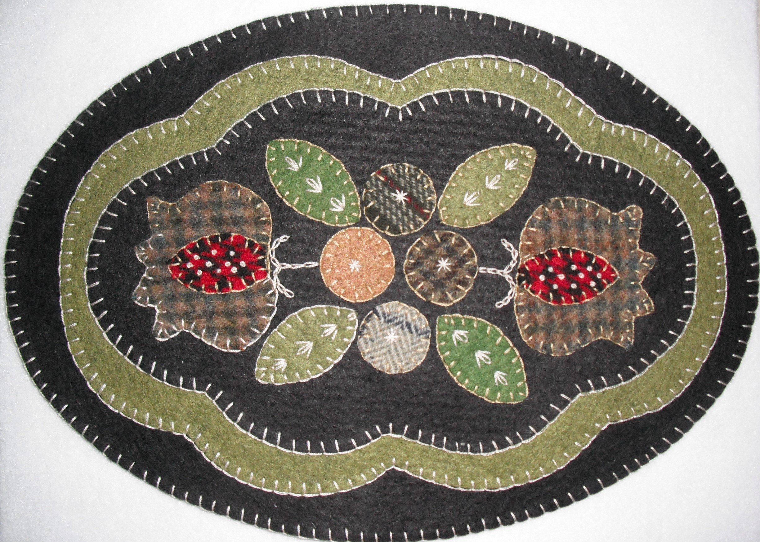 Pre-cut Wool Applique Kit - Prosperity- Penny Rug/candle Mat - Etsy