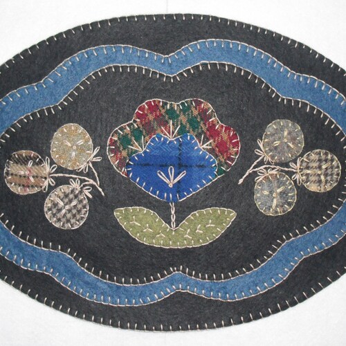 Pre-cut Primitive Penny Rug Ornament Kits Wool Embroidery | Etsy