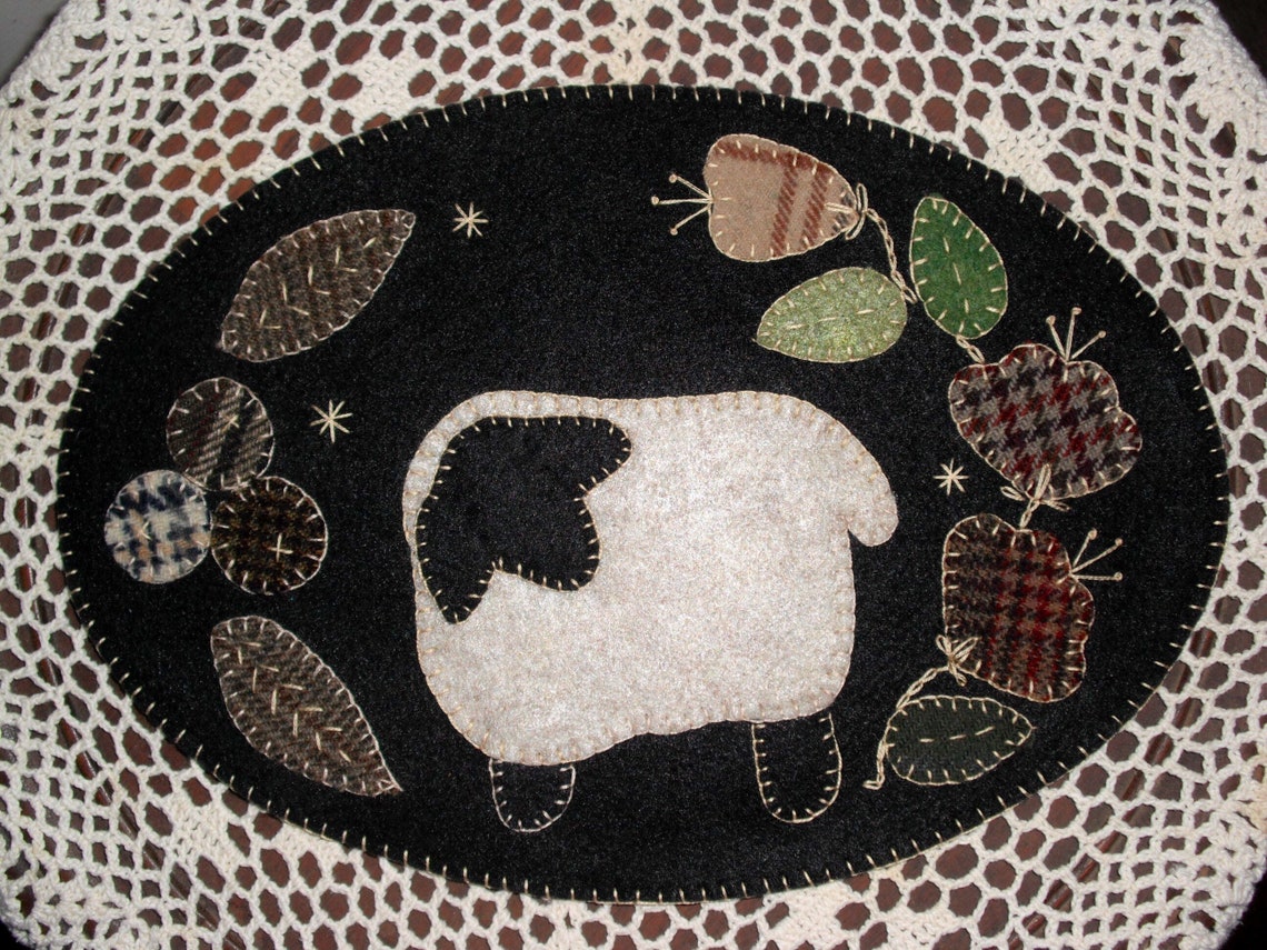 Abby's Wooly Lamb Penny Rug/candle Mat Pre-cut Wool - Etsy