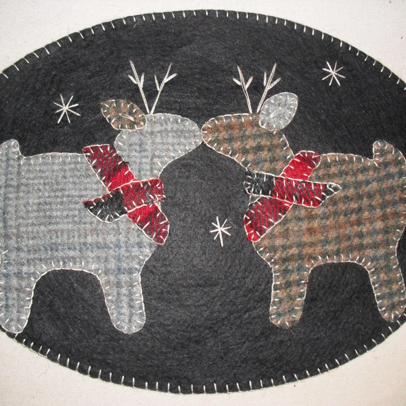 Primitive Reindeer Mat - Etsy