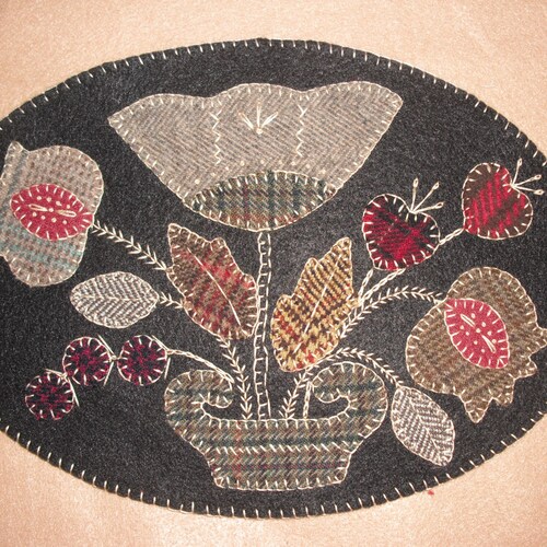 Pre-cut Wool Penny Rug Kit My Dish Garden Wool Embroidery - Etsy