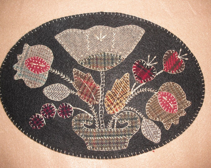 Pre-cut Wool Penny Rug Kit - My Dish Garden - Wool Embroidery - Etsy