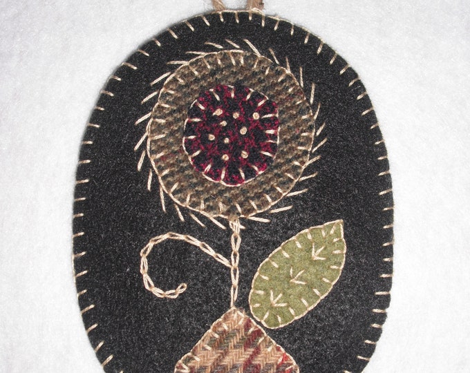Pre-cut Primitive Flower Ornament Kit Wool Embroidery - Etsy