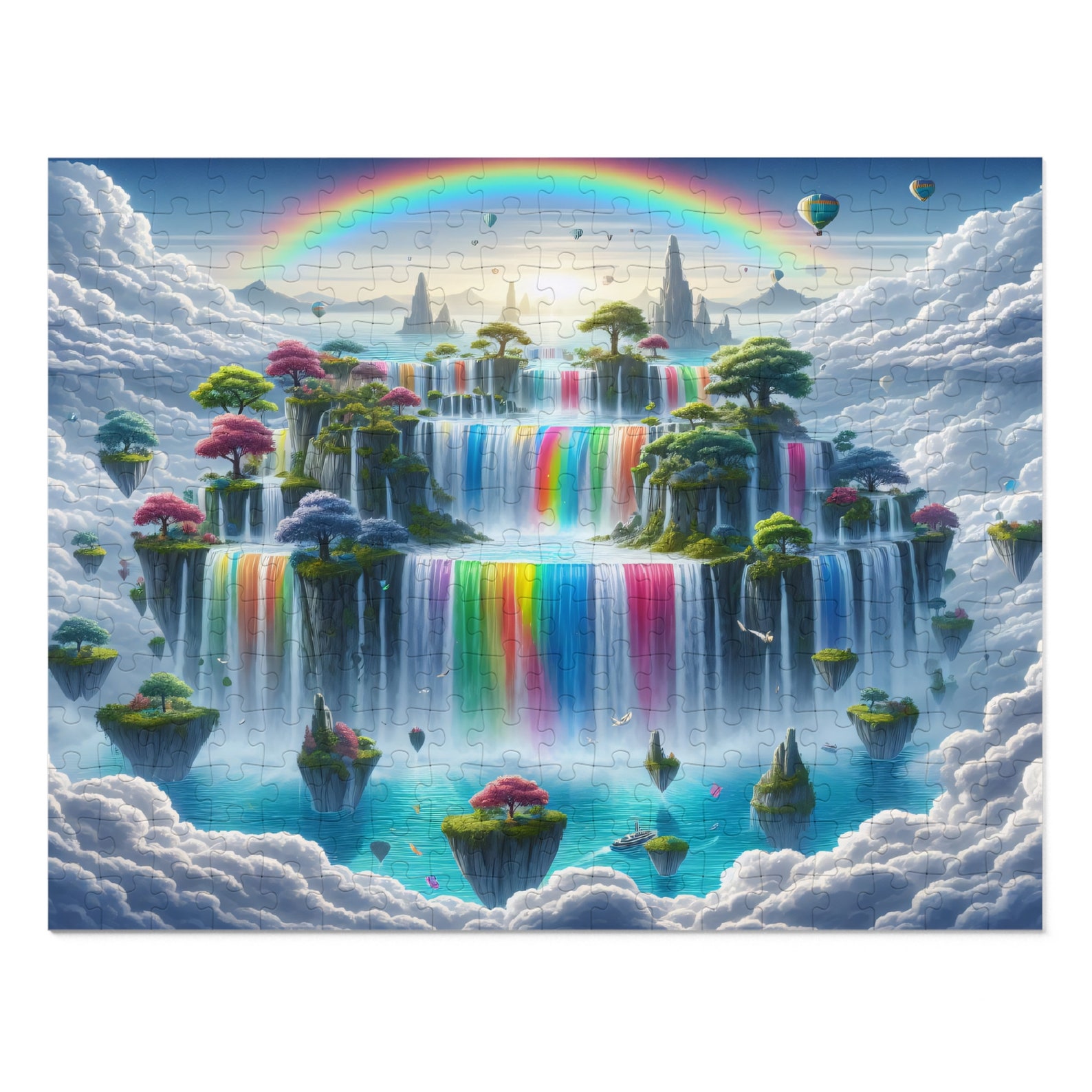 Rainbow Waterfall Kingdom Jigsaw Puzzle (30, 110, 252, 500, 1000 Piece ...