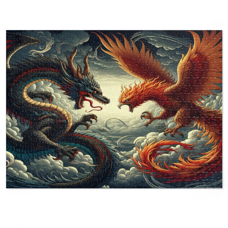 Dragon and Phoenix Jigsaw Puzzle (30, 110, 252, 500, 1000 Piece) - Etsy
