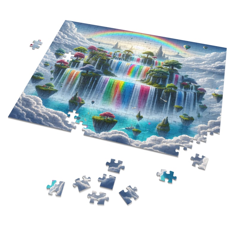 Rainbow Waterfall Kingdom Jigsaw Puzzle (30, 110, 252, 500, 1000 Piece ...