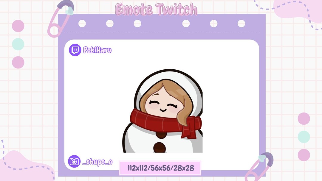 Snowman Christmas Emote for Twitch and Discord - Etsy
