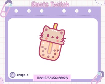 Emote Bubble Tea | Twitch | Discord | Emoji | Clipart | Chill | Lofi ...