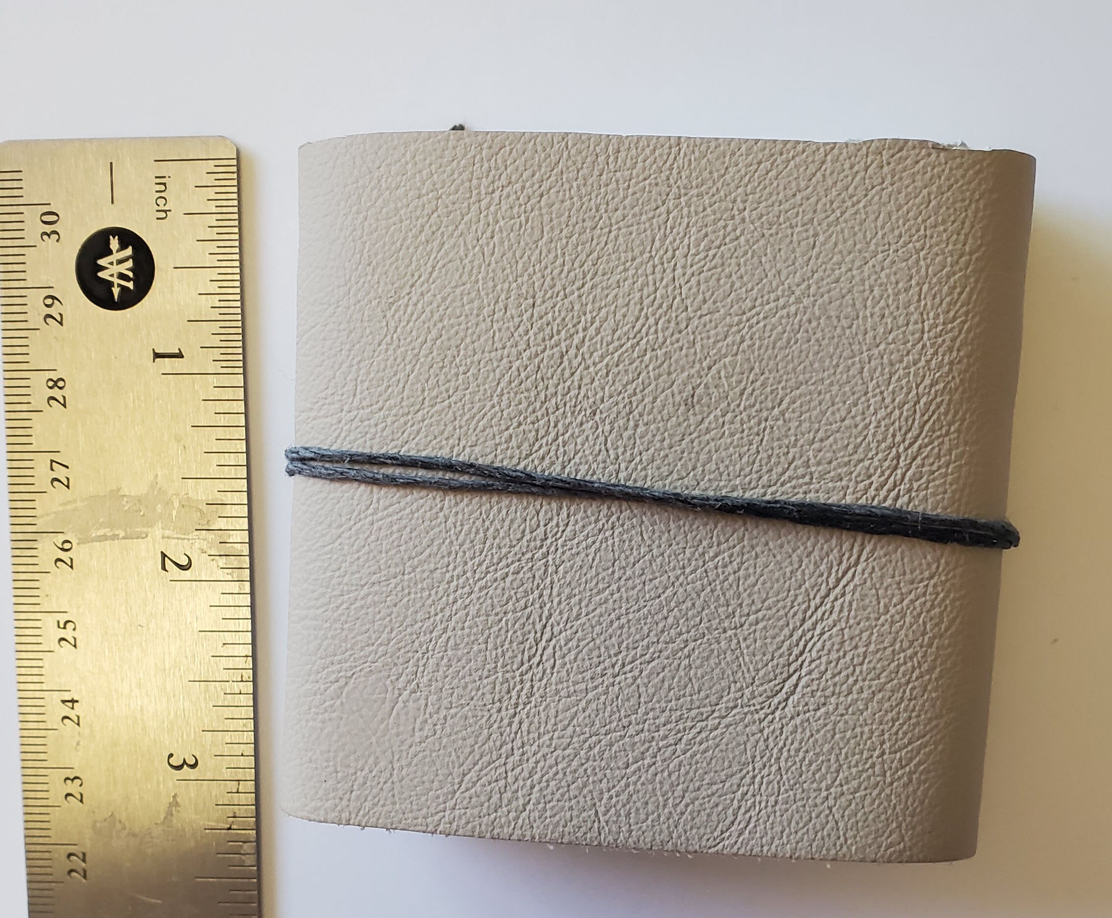 Handmade Mini Soft Leather Book 3 X 3 Inches Gray Small Blank Book Grey ...