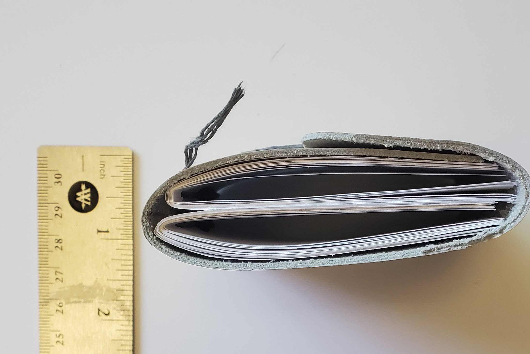 Handmade Mini Soft Leather Book 3 X 3 Inches Gray Small Blank Book Grey ...