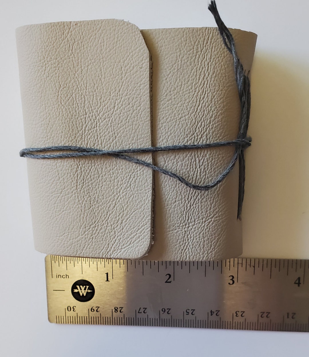 Handmade Mini Soft Leather Book 3 X 3 Inches Gray Small Blank Book Grey ...