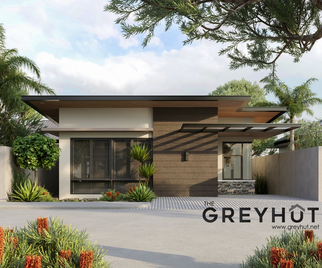 One Storey House Design 100sq.m Floor Area - Etsy