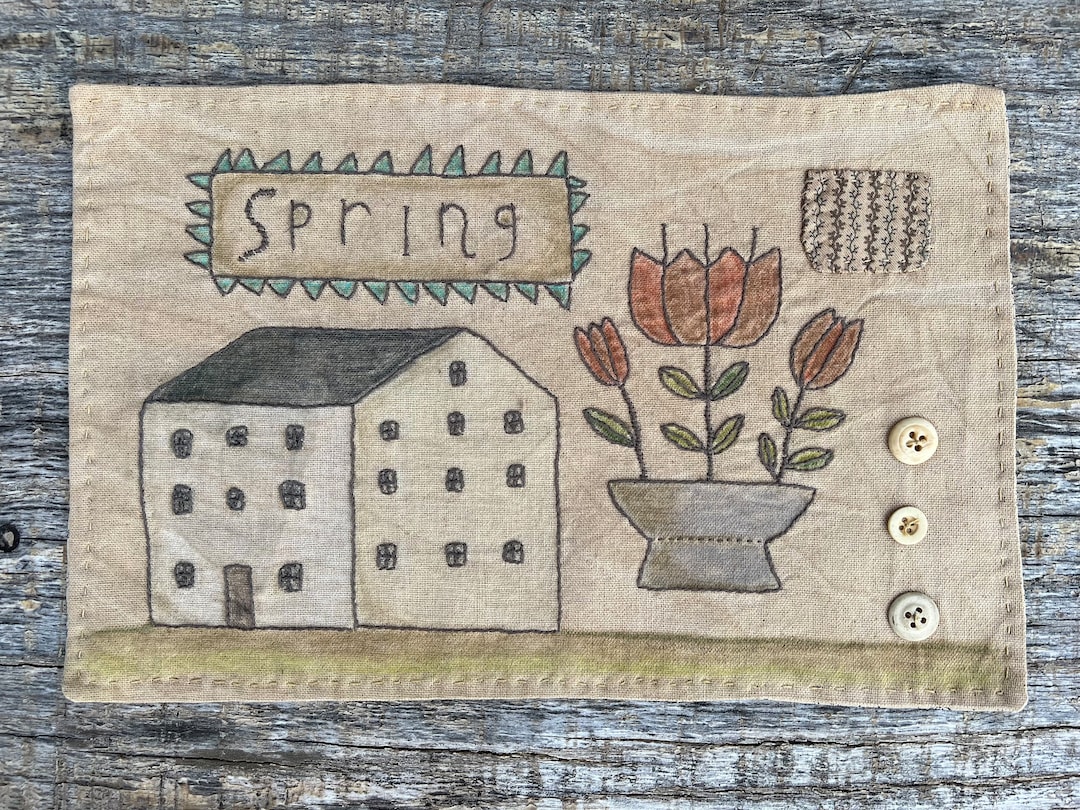 Spring on the Farm ~ Color-shaded Embroidery Sampler ~ Pdf/download ...