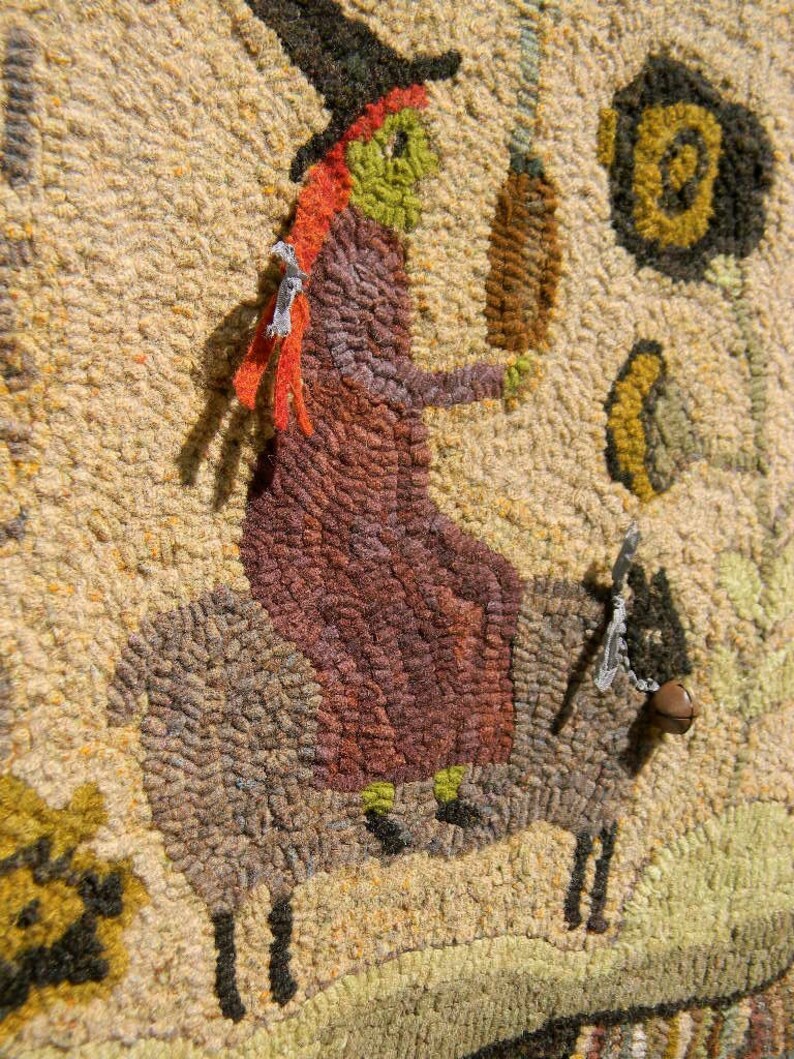 Wool Witch Rug Hooking Pattern on PAPER mailed From - Etsy