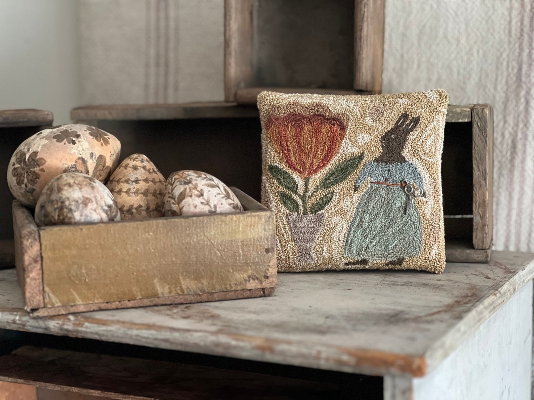 The Tulip Gardener ~ Paper/mailed Punch Needle Pillow PATTERN ~ From ...