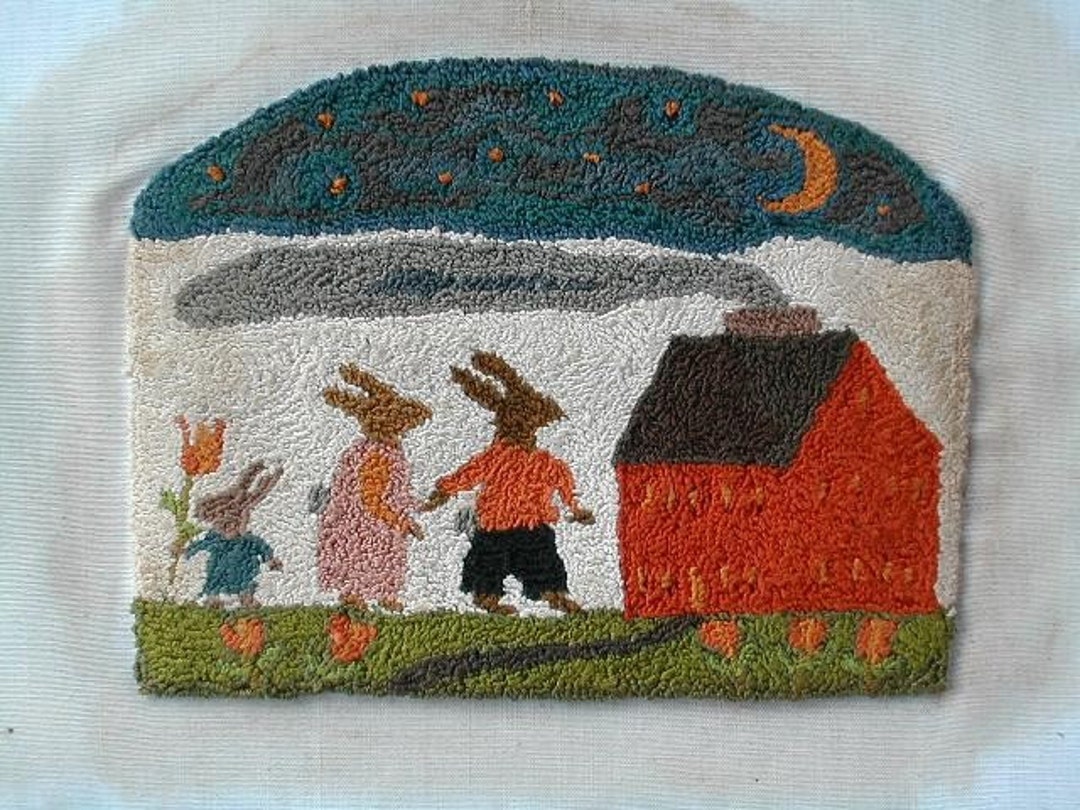 The Bunny Trail - Needle Punch Pattern - From Notforgotten Farm - Etsy